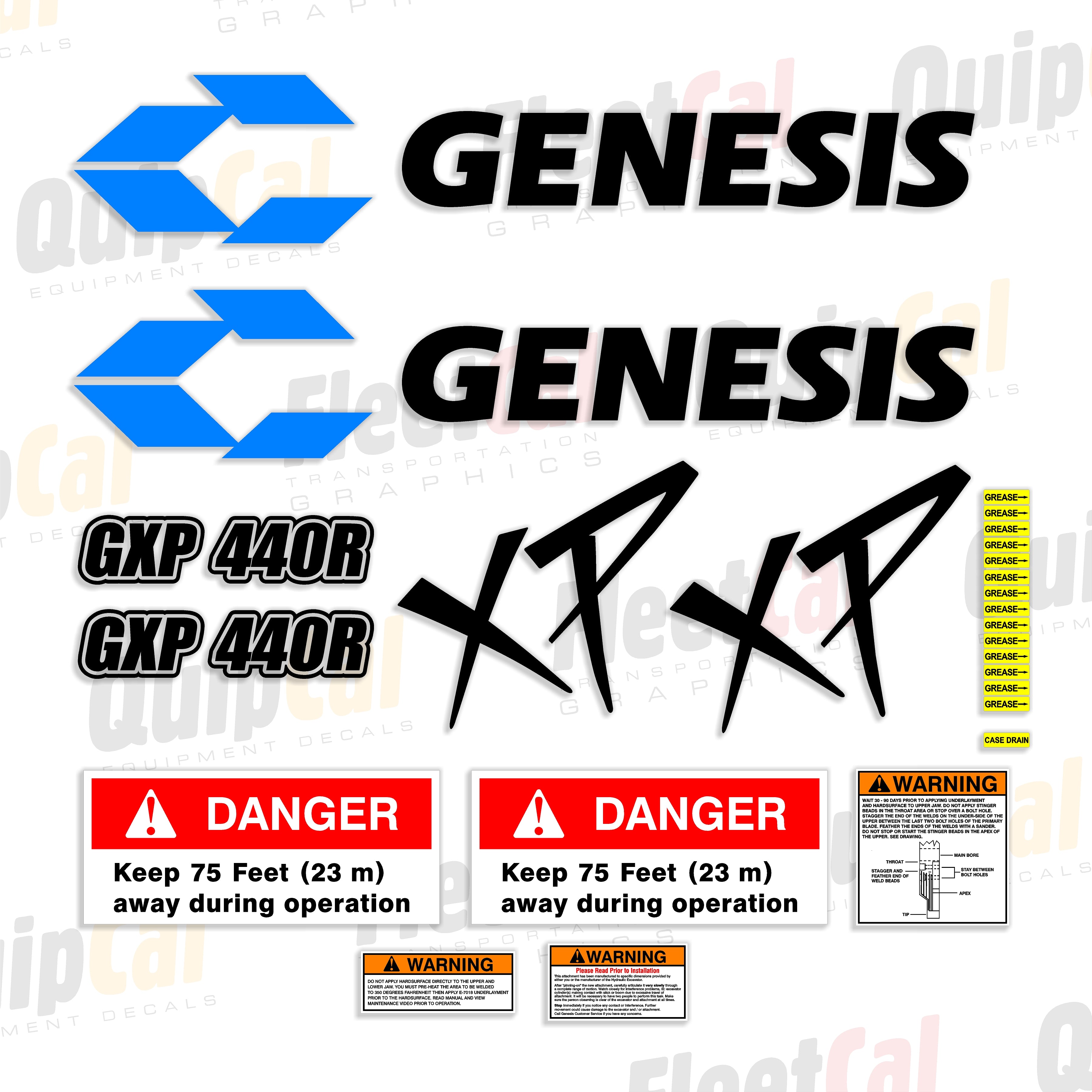 Genesis GXP 440R Shear Marking Decal Set – Truck and Equipment Decals