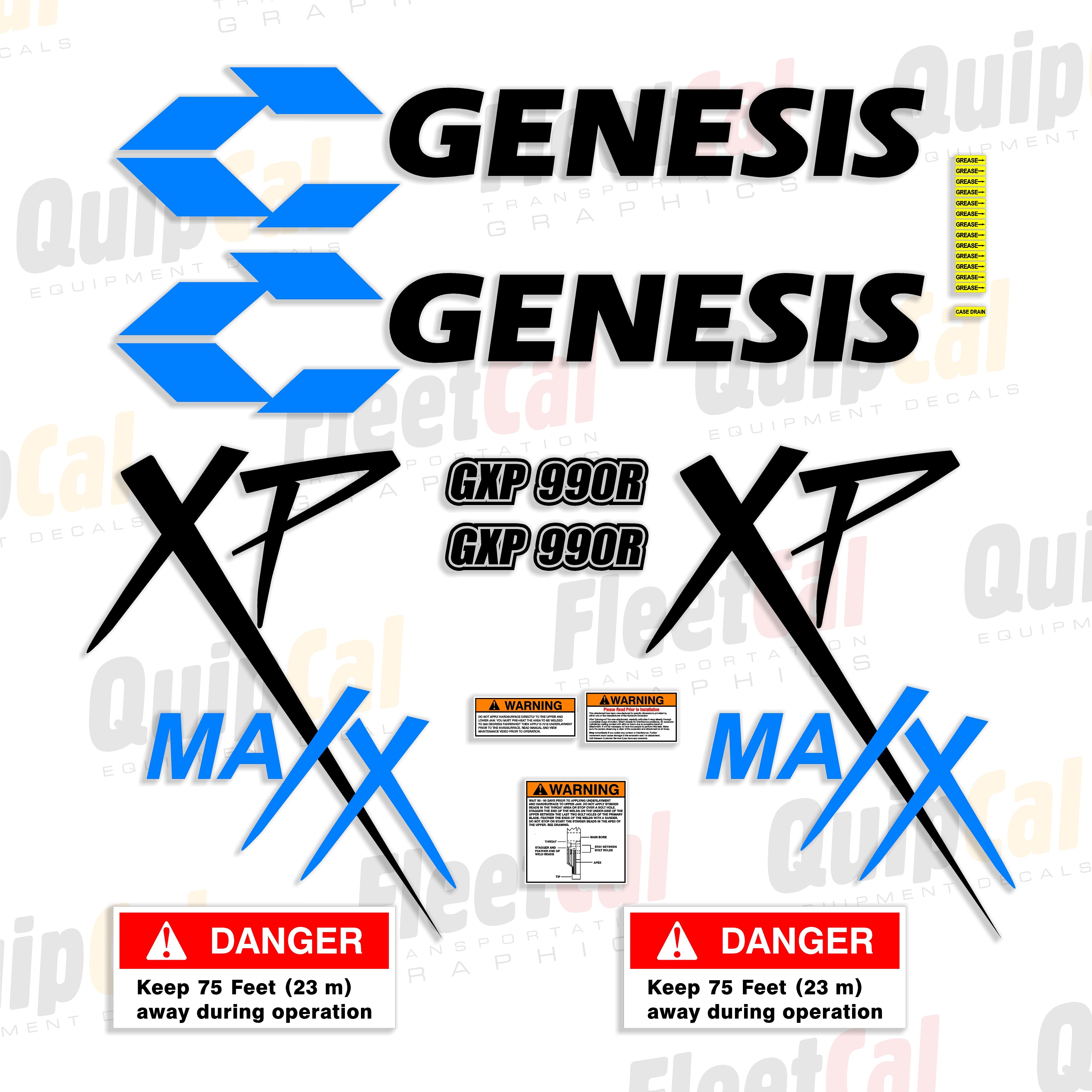 Genesis GXP 990R Maxx Shear Marking Decal Set – Truck and Equipment Decals