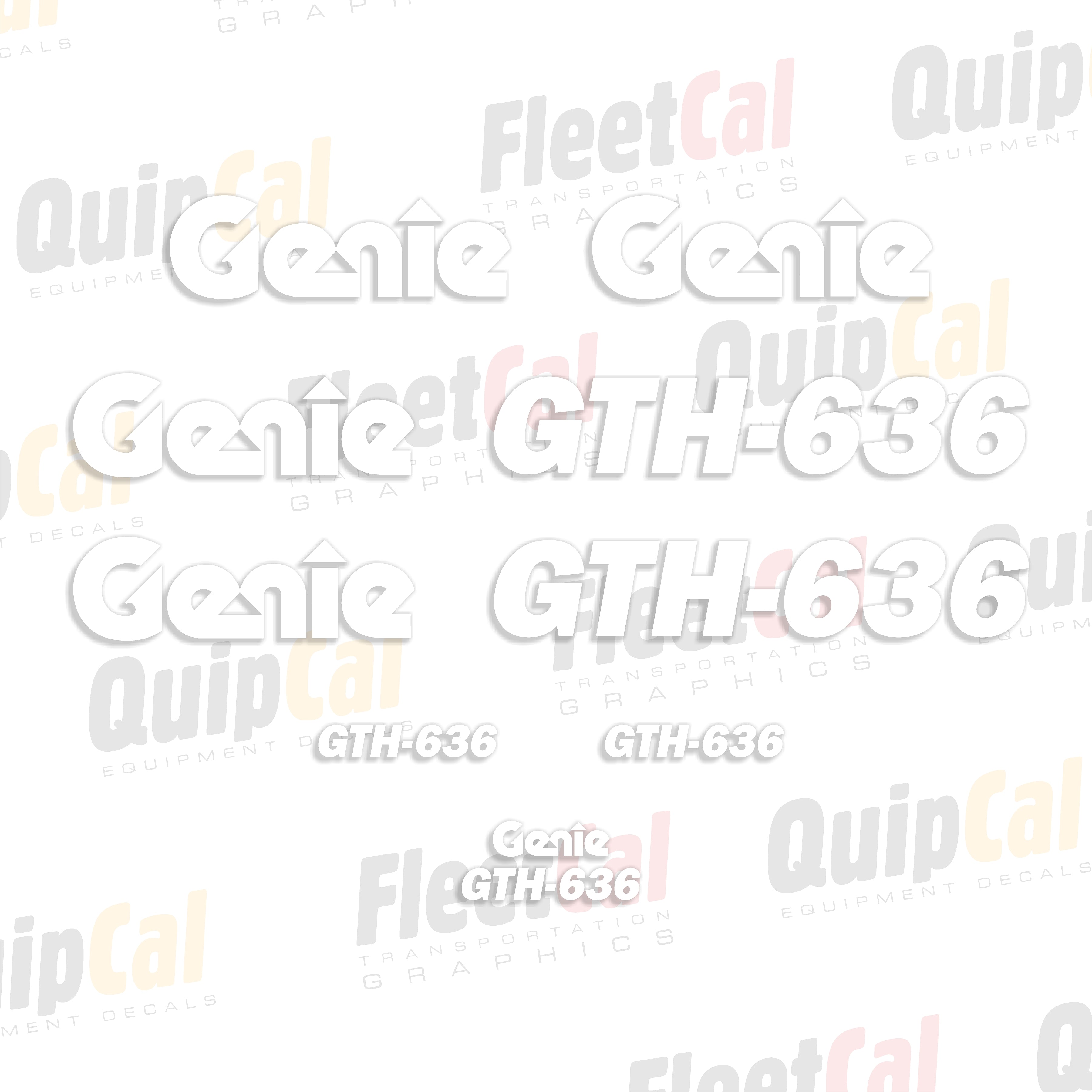 Genie GTH-636 Telehandler Marking Decal Set – Truck and Equipment Decals