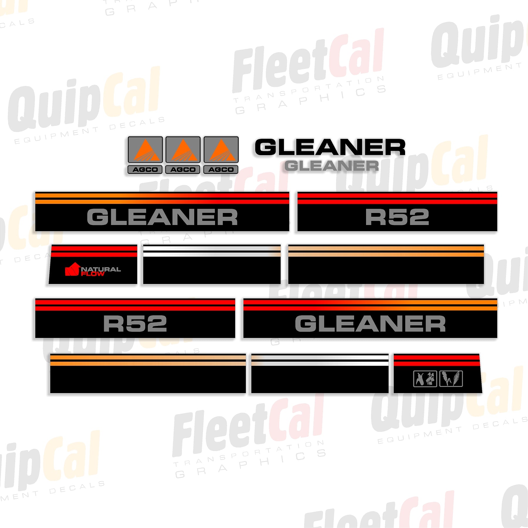 Gleaner R-52 Combine Marking Decal Set – Truck and Equipment Decals