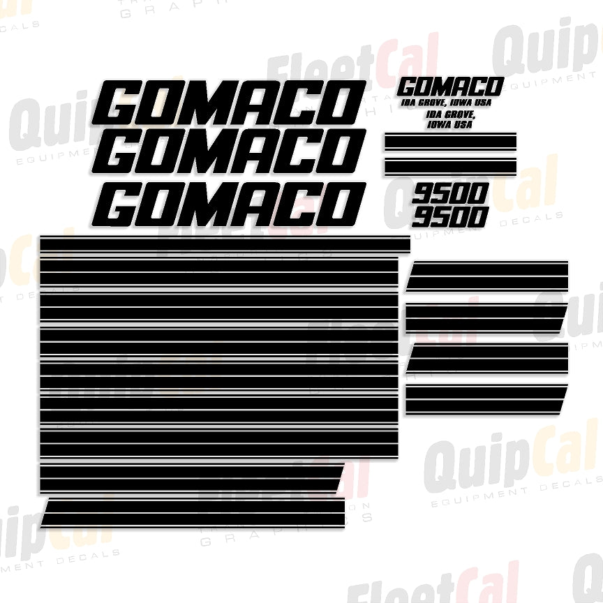 Gomaco 9500 Trimmer Placer Marking Decal Set – Truck and Equipment Decals