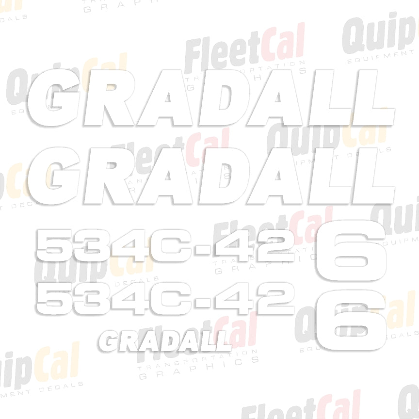Gradall 534C-42 Telehandler Marking Decal Set – Truck and Equipment Decals