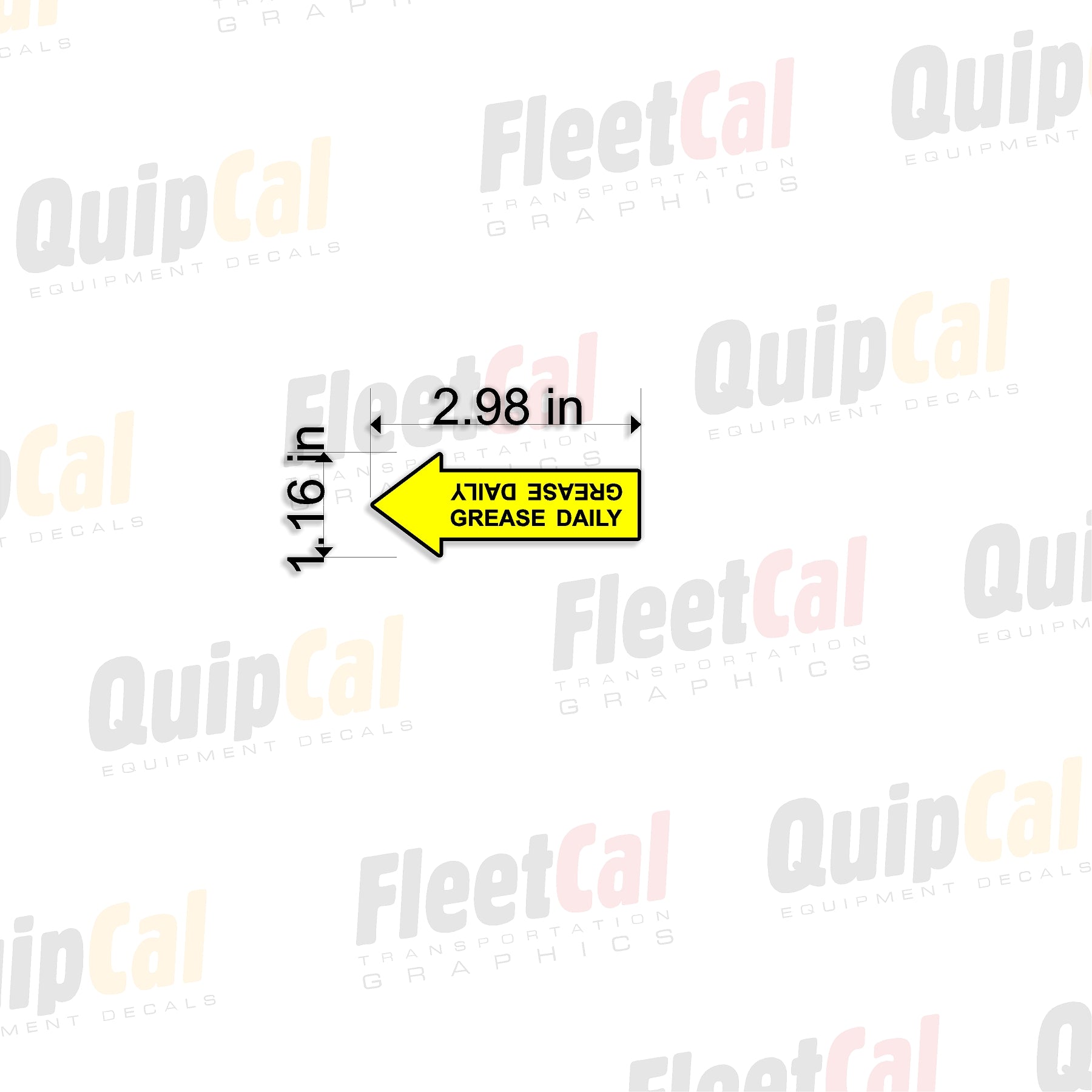 Grease Arrow 002 - Grease Here Decal – Truck and Equipment Decals