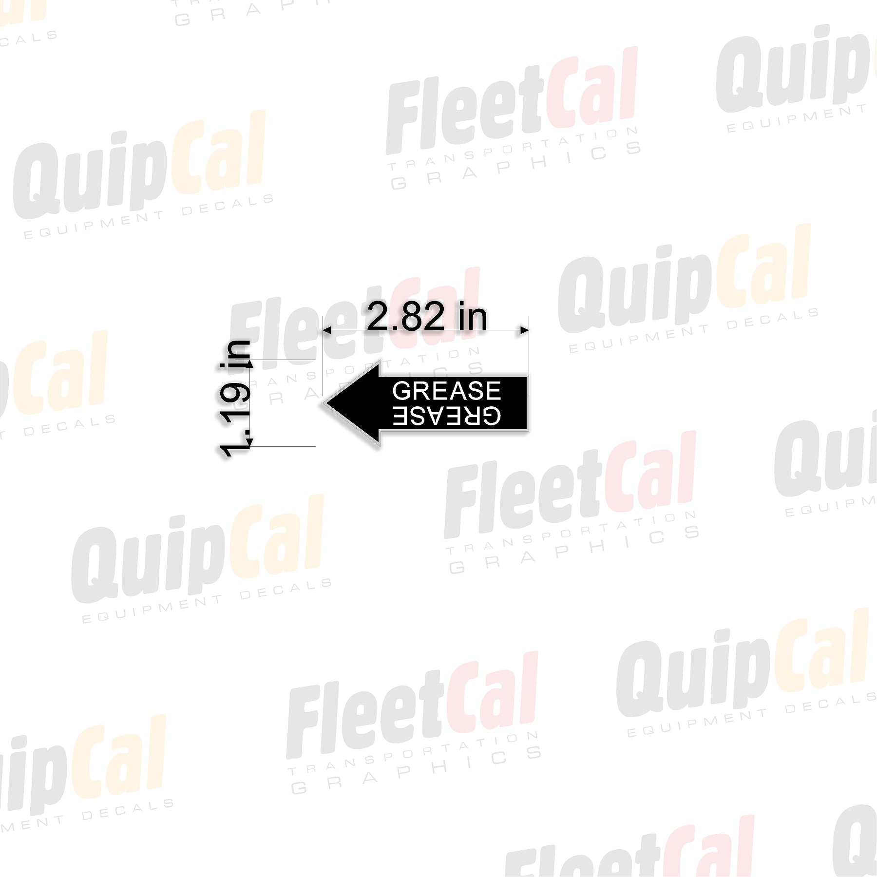 Grease Arrow 003 - Grease Here Decal – Truck and Equipment Decals