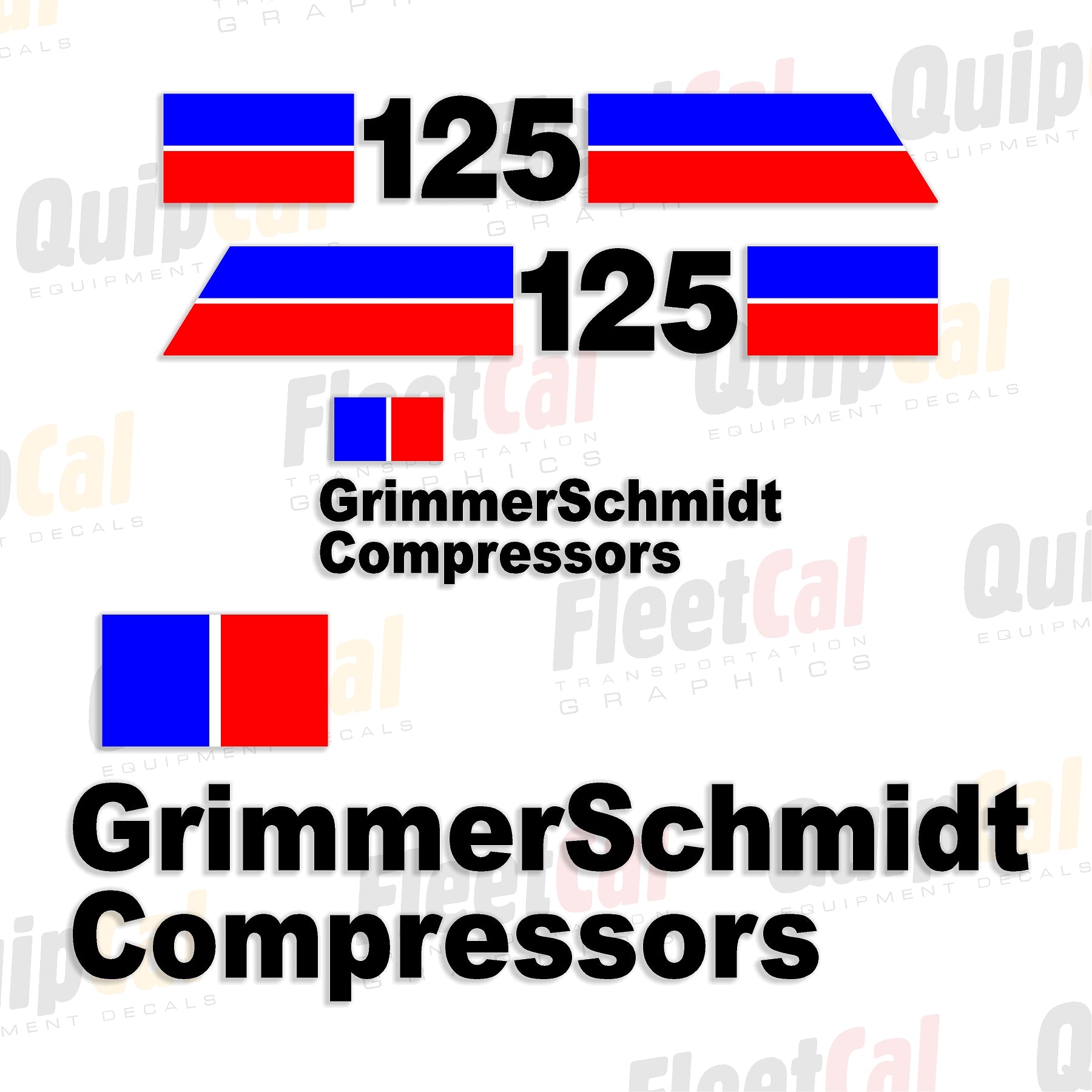 Grimmer Schmidt 125 Air Compressor Marking Decal Set – Truck and ...