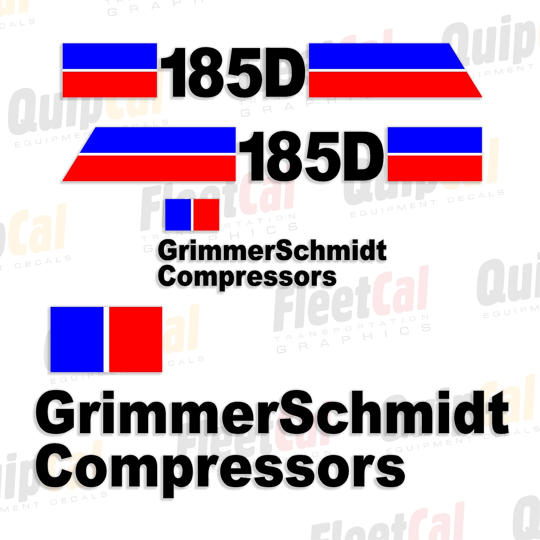 Grimmer Schmidt 185D Air Compressor Marking Decal Set – Truck and ...