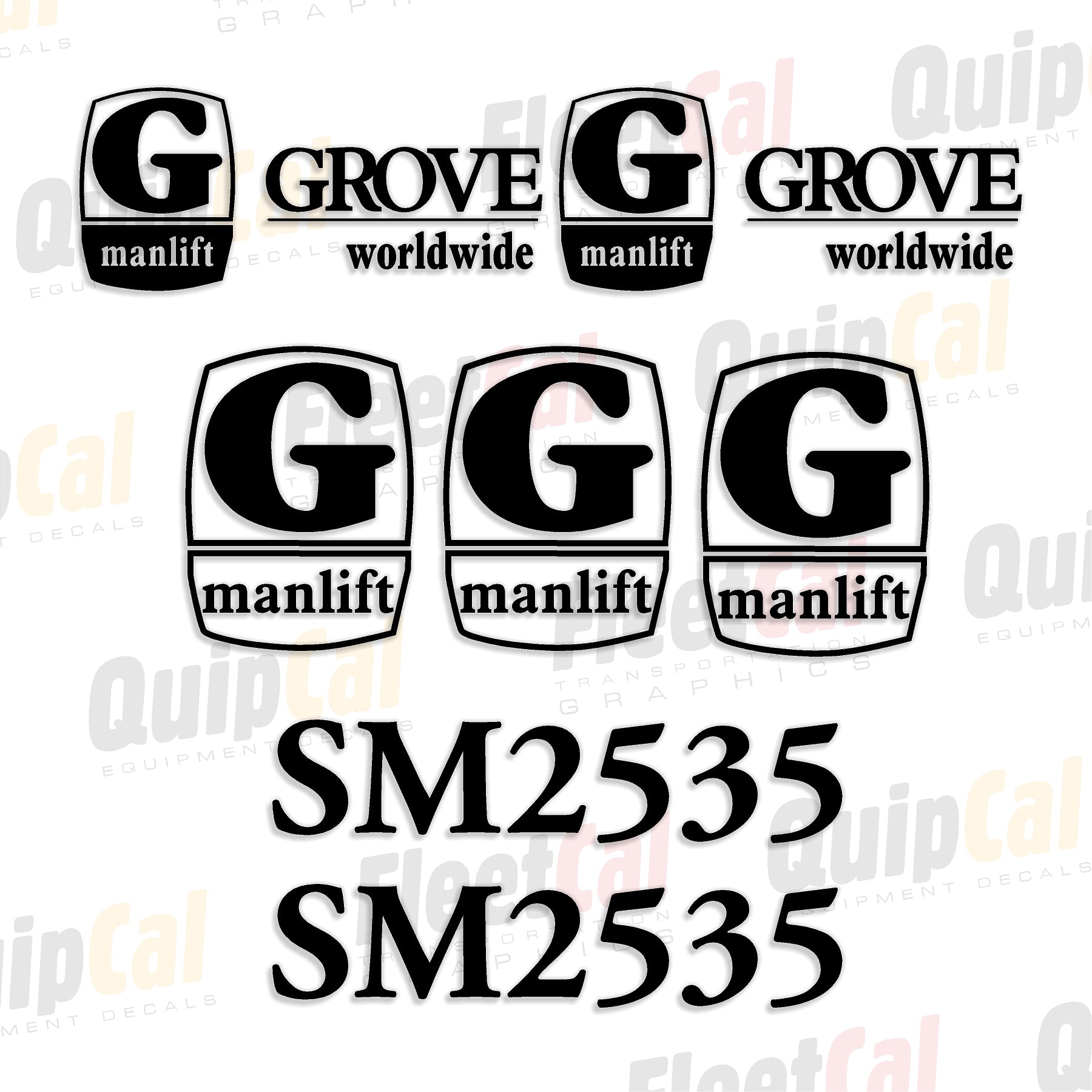 Grove SM2535 Decal Set – Truck and Equipment Decals