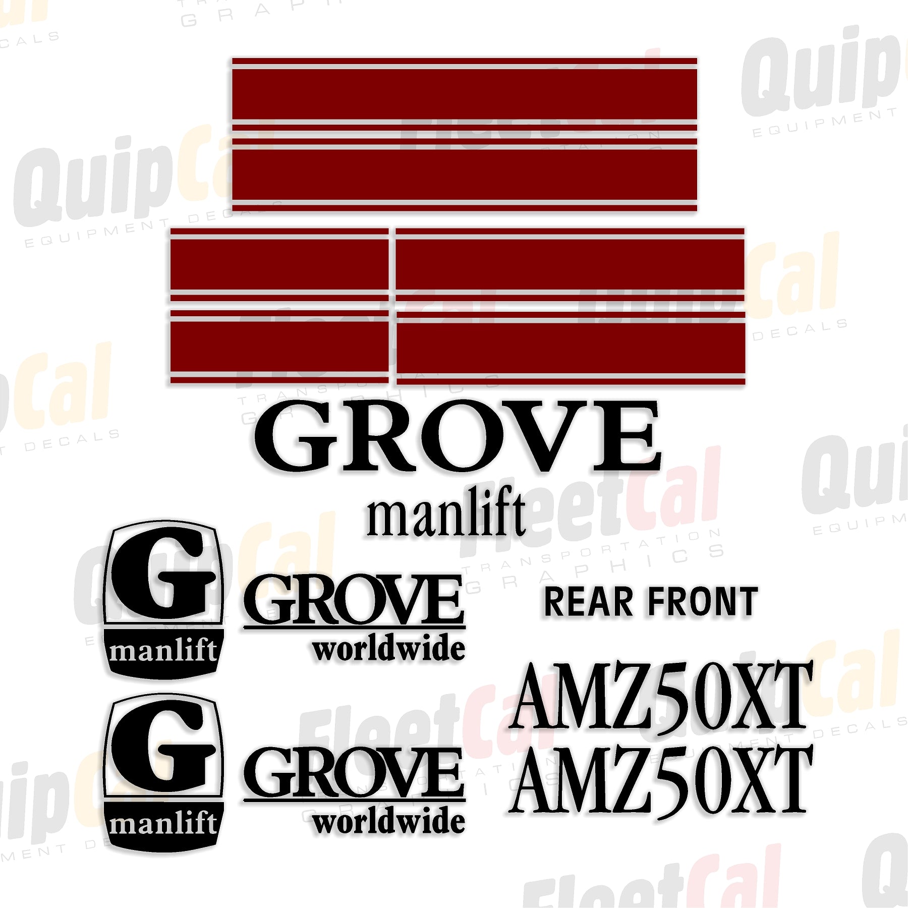 Grove AMZ50XT Telescopic Manlift Marking Decal Set – Truck and ...