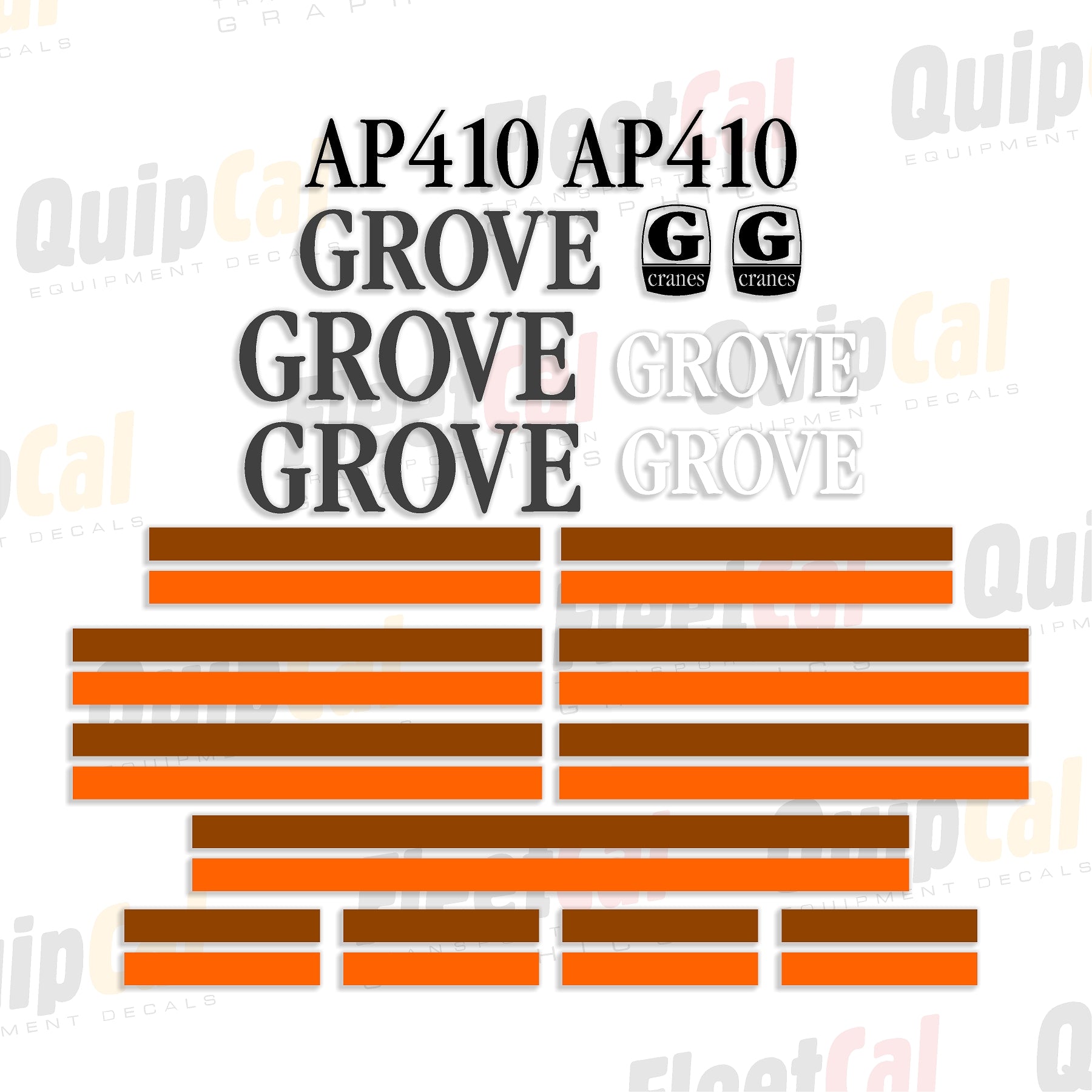 Grove AP410 Carry Deck Crane Marking Decal Set – Truck and Equipment Decals
