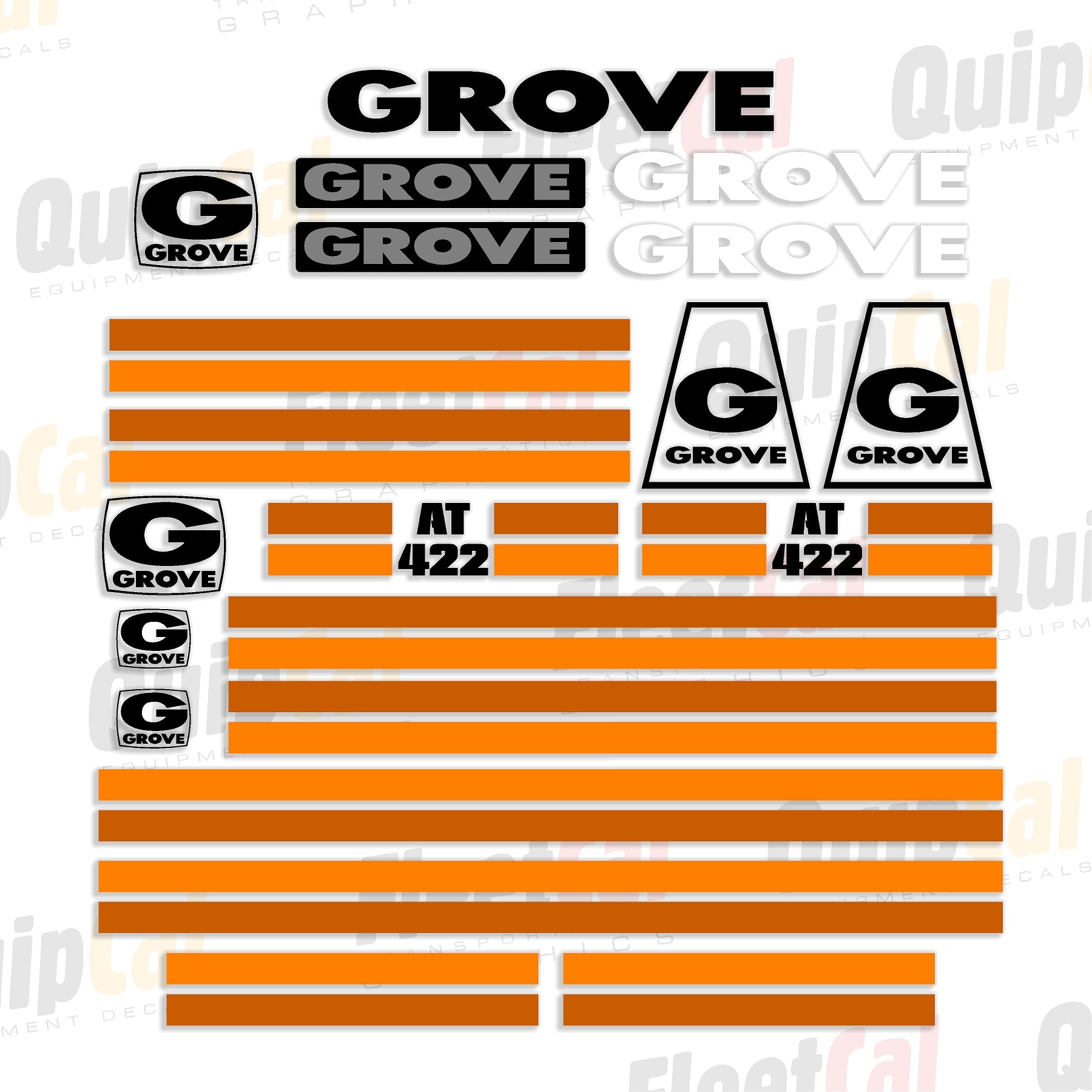 Grove AT422 All Terrain Crane Marking Decal Set – Truck and Equipment ...