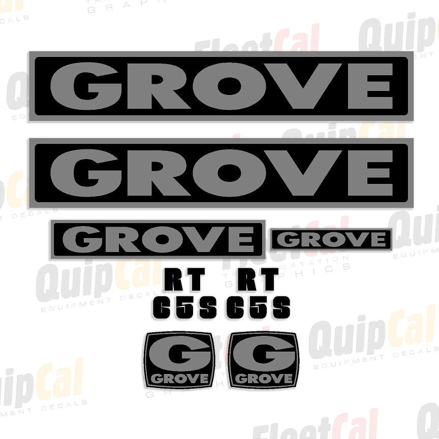 Grove RT65S Rough Terrain Crane Marking Decal Set – Truck and Equipment ...