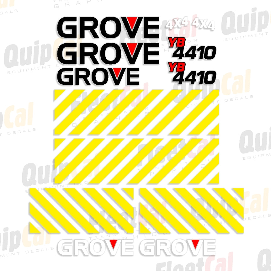 Grove YB4410 Yard Boss Crane Marking Decal Set – Truck and Equipment Decals