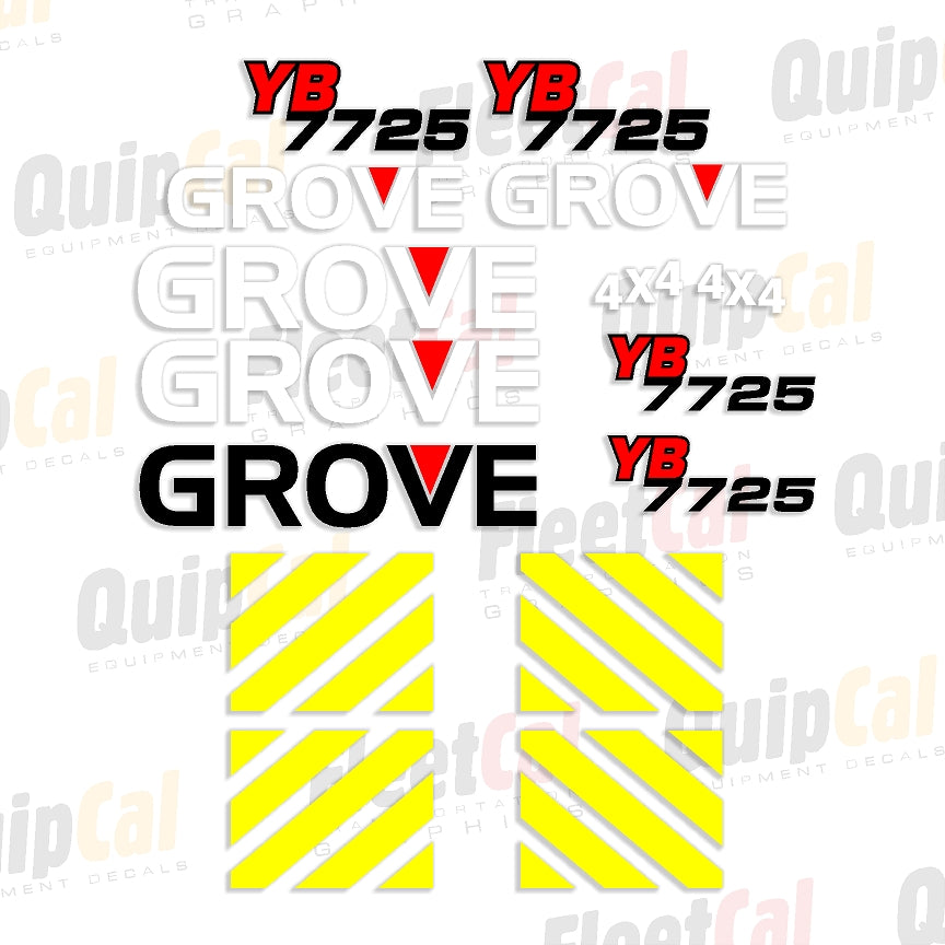 Grove Yard Boss YB7725 Crane Marking Decal Set – Truck and Equipment Decals