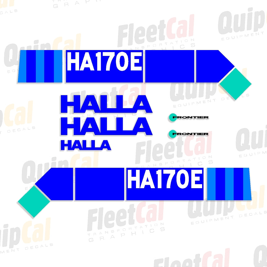 Halla HA170E Wheel Loader Marking Decal Set – Truck and Equipment Decals