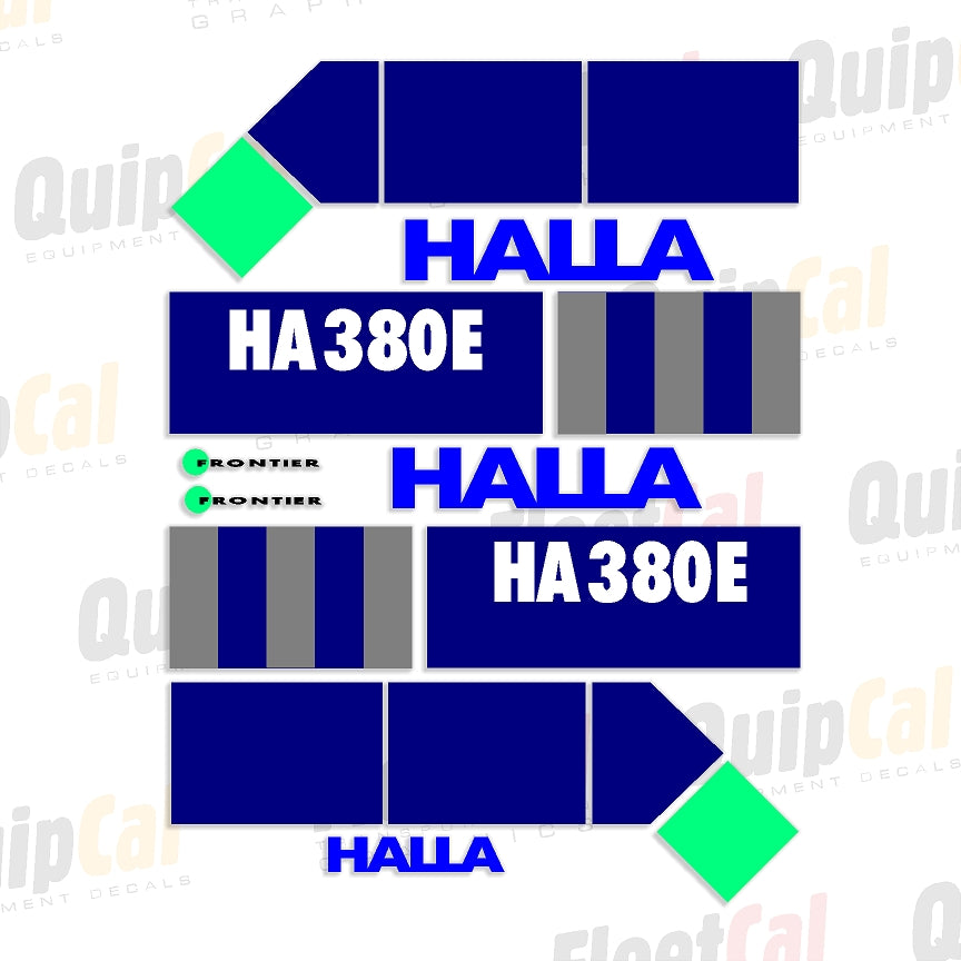 Halla HA380E Wheel Loader Marking Decal Set – Truck and Equipment Decals