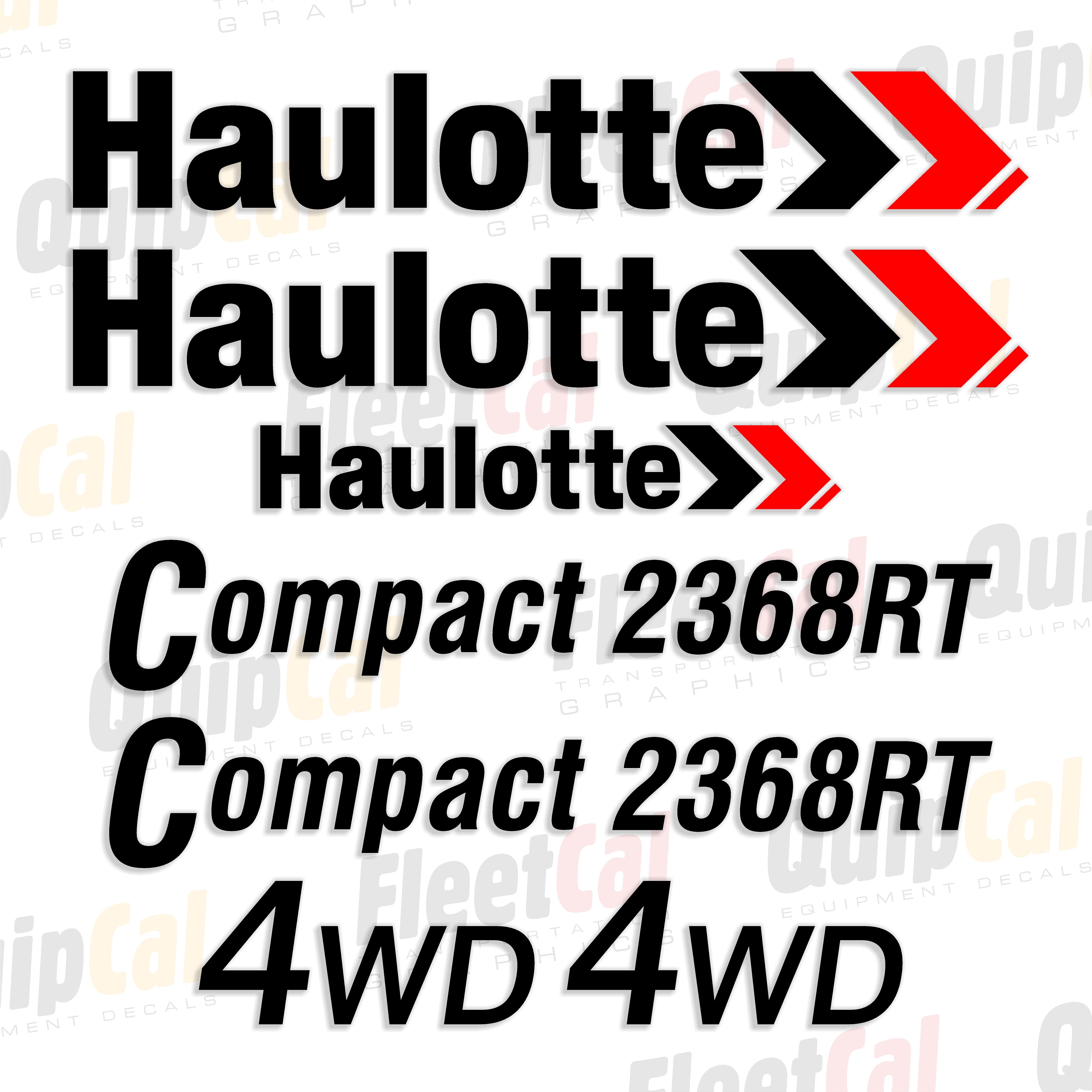 Haulotte 2368RT Rough Terrain Scissor Lift Marking Decal Set – Truck ...