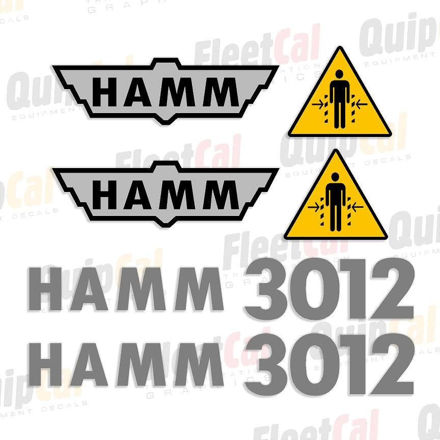 Hamm 3012 Compactor Marking Decal Set – Truck and Equipment Decals