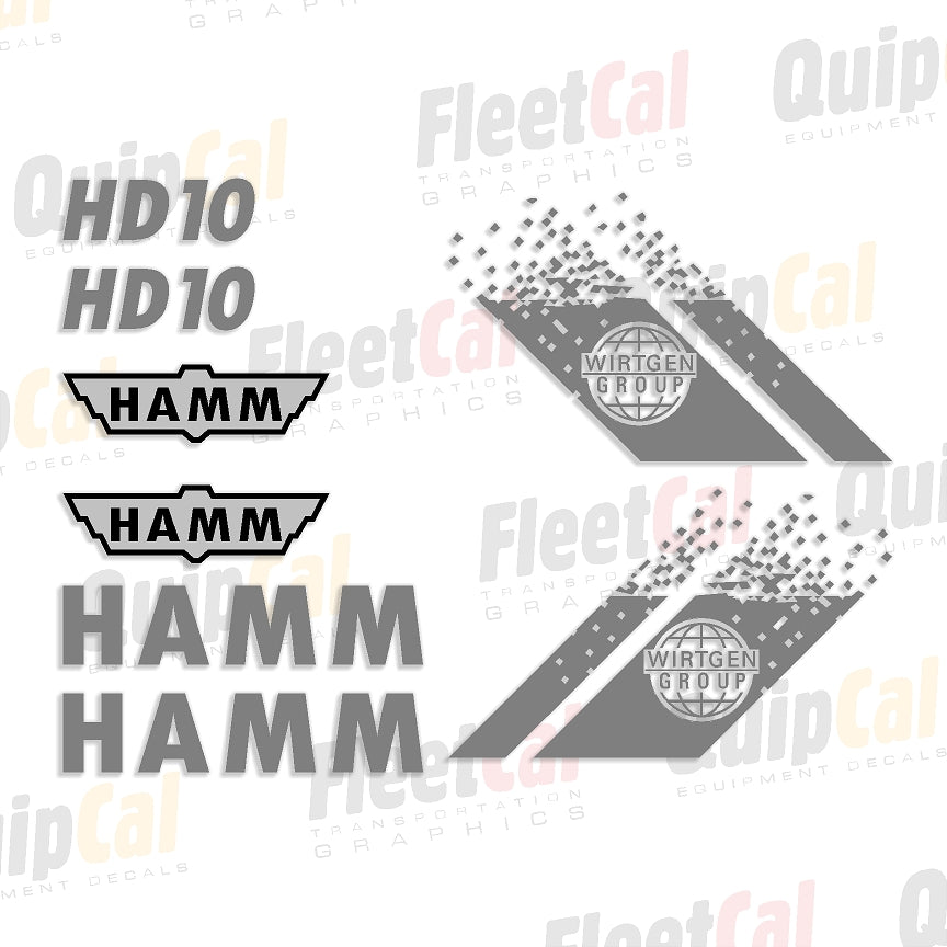Hamm HD10 Double Drum Roller Marking Decal Set – Truck and Equipment Decals