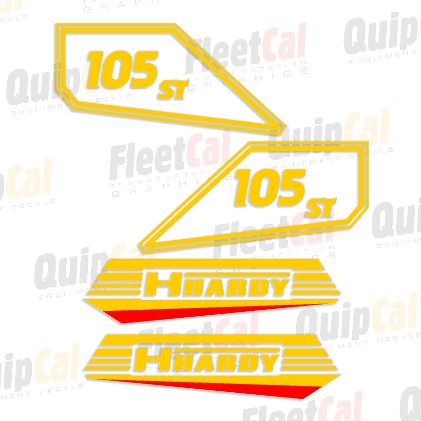 Hardy 105ST Front Loader Attachment Marking Decal Set – Truck and ...