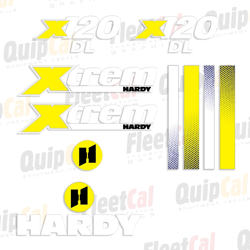 Hardy X120DL Front Loader Marking Decal Set – Truck and Equipment Decals