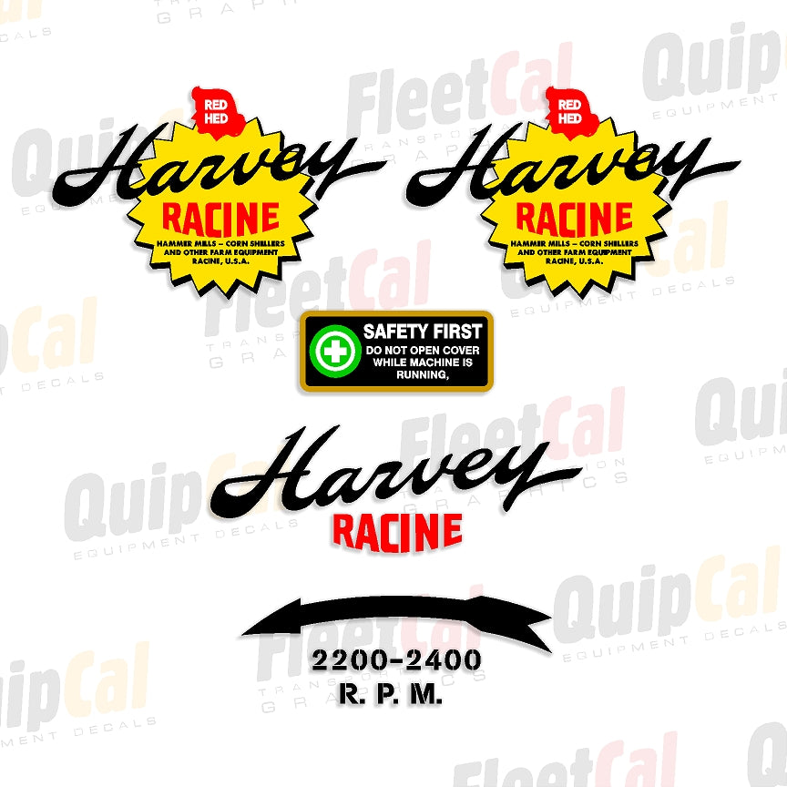 Harvey Red Hed Hammer Mill Marking Decal Set – Truck and Equipment Decals