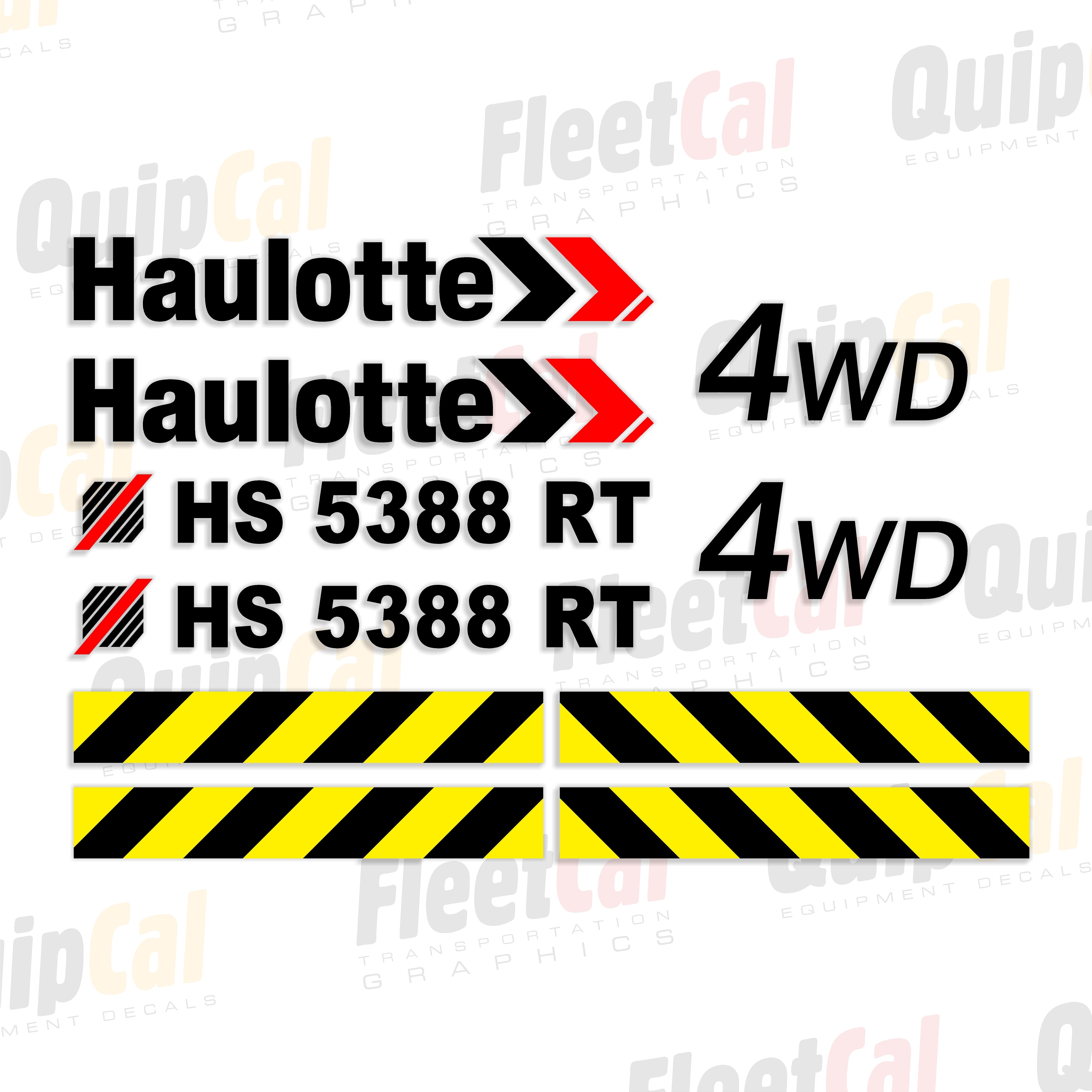 Haulotte HS5388RT Rough Terrain Scissor Lift Marking Decal Set – Truck ...