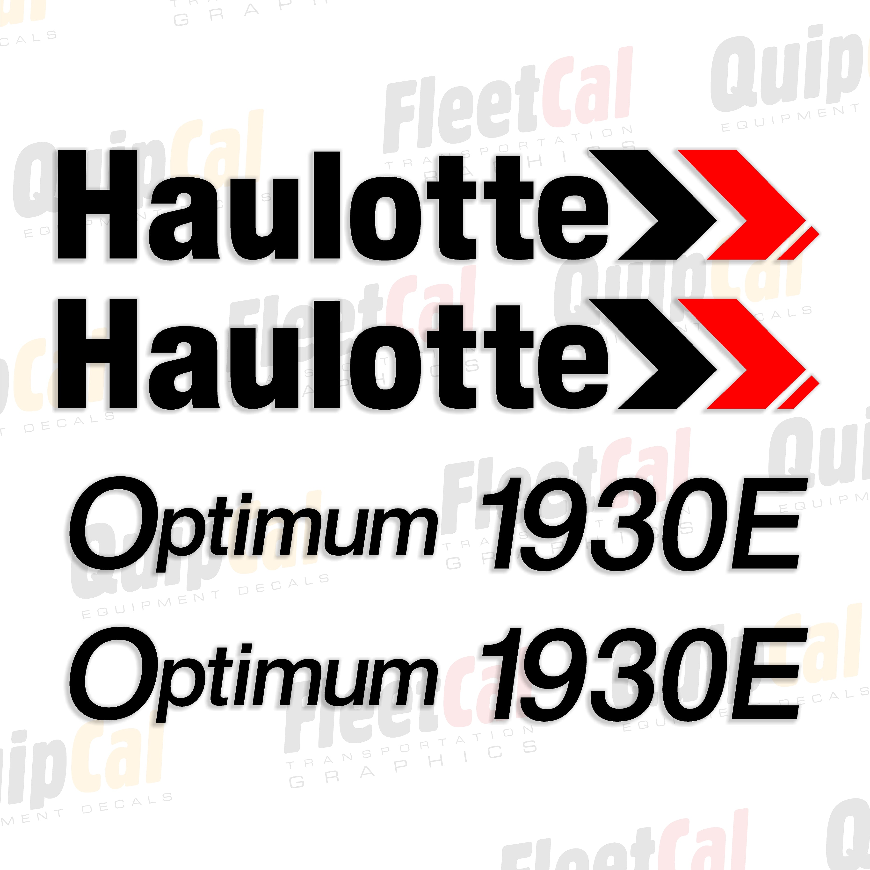 Haulotte Optimum 1930E Scissor Lift Late Model Marking Decal Set ...