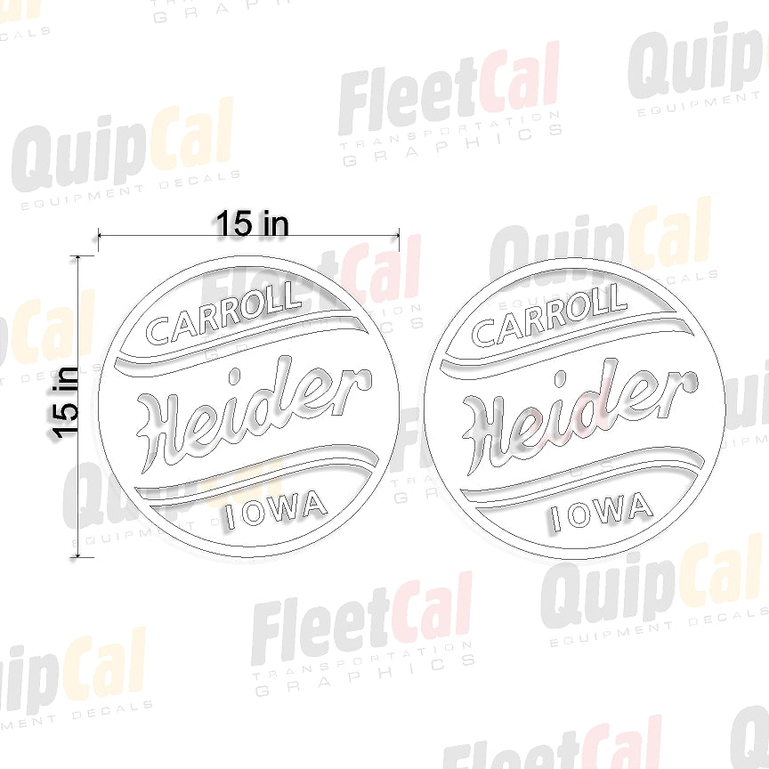 Heider Gravity Wagon Decals Marking Decal Set (White - 1 PAIR) – Truck ...