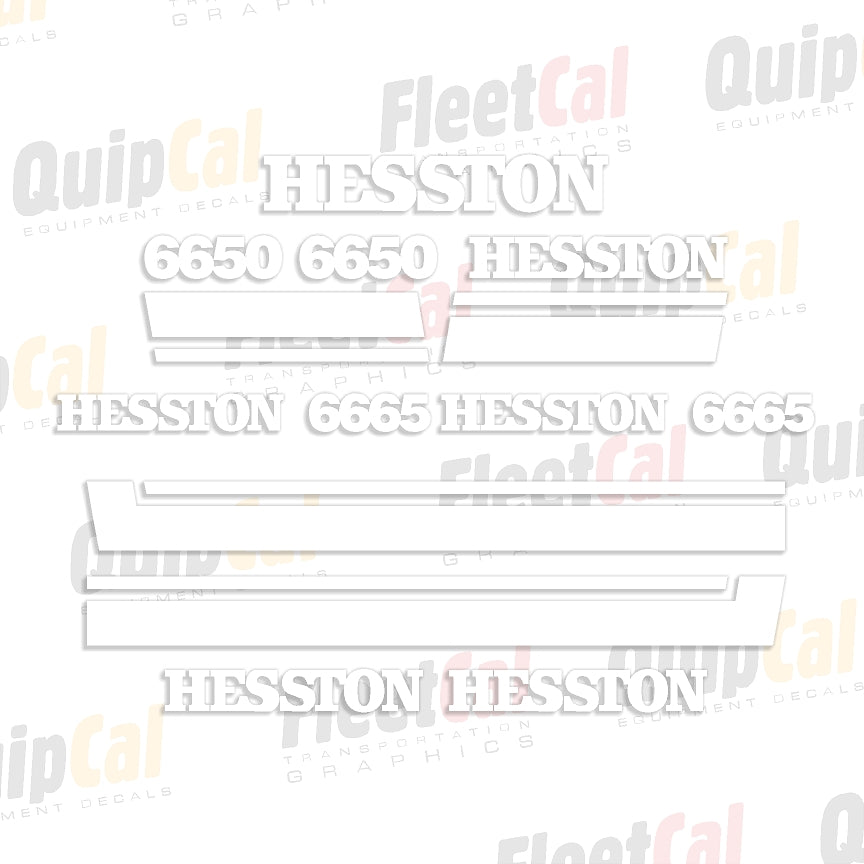 Hesston 6650 Self Propelled Swather Marking Decal Set – Truck and ...