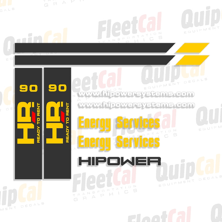 Hi-Power HR90 Generator Marking Decal Set – Truck and Equipment Decals