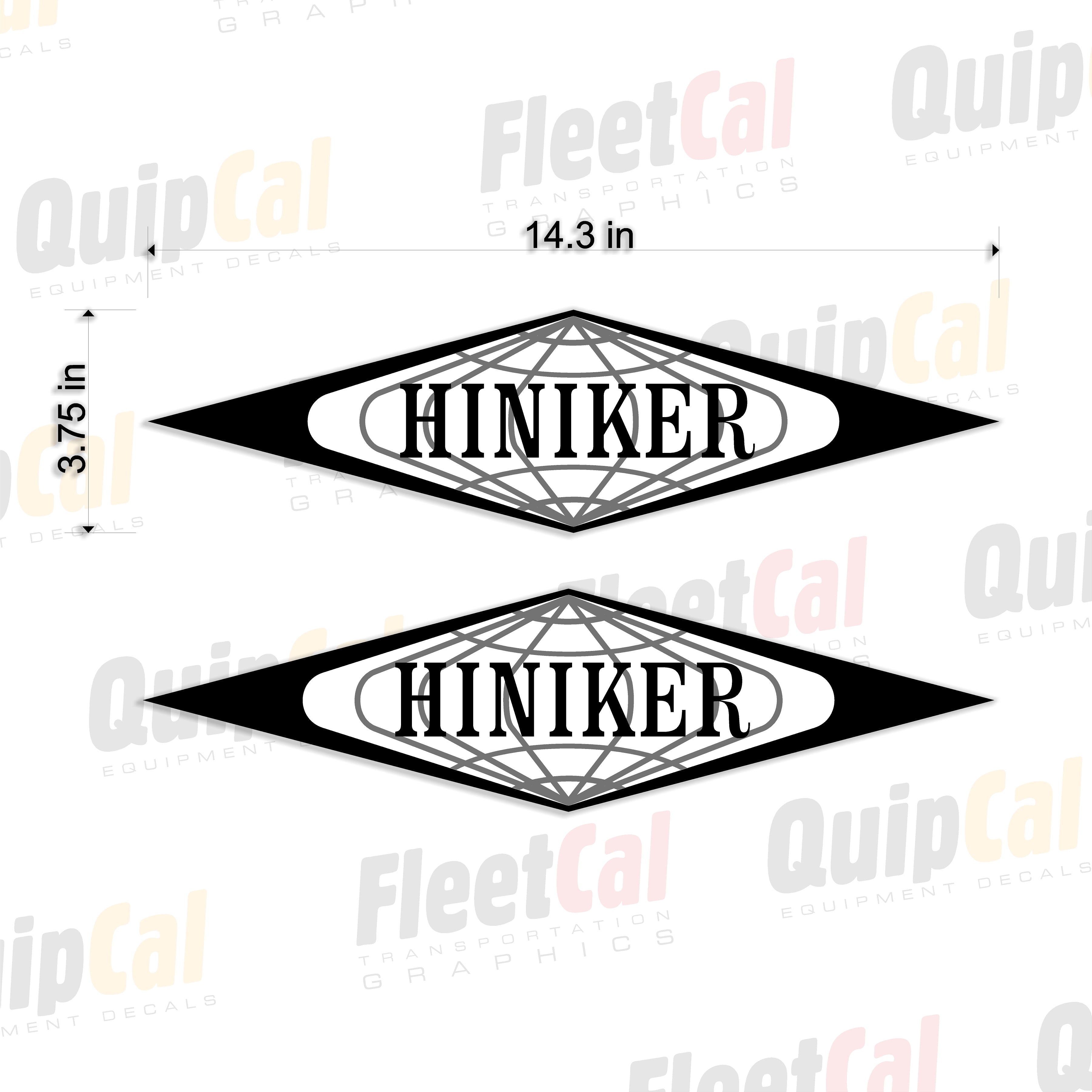 Hiniker Tractor Cab Decals (1 PAIR) – Truck and Equipment Decals