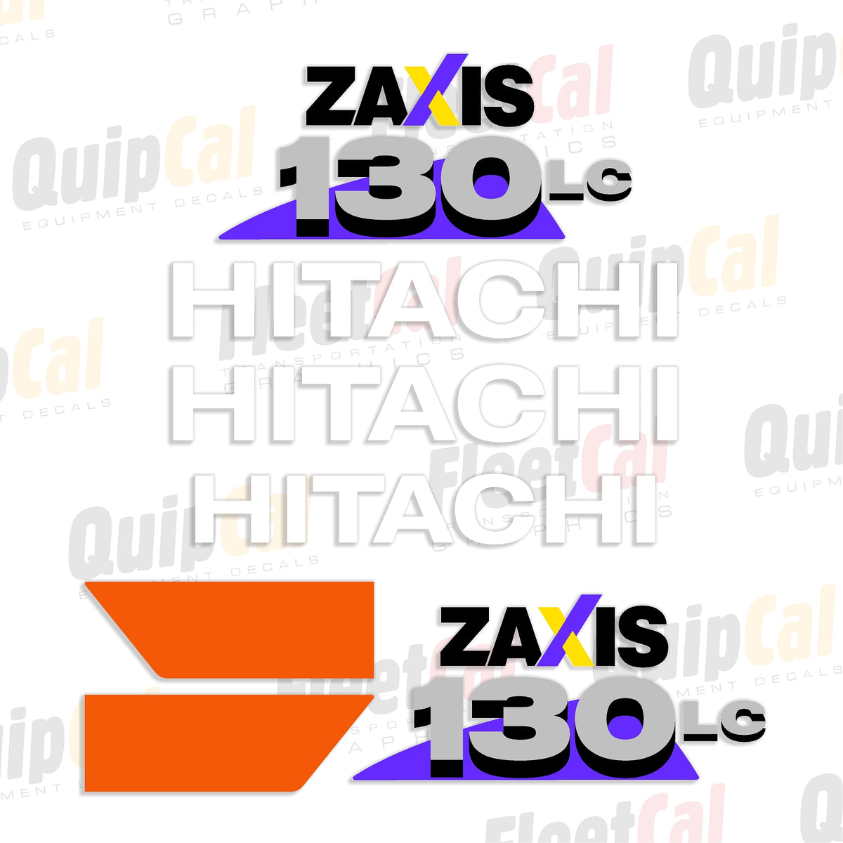 Hitachi Zaxis 130LC-6 Excavator Marking Decal Set – Truck and Equipment ...