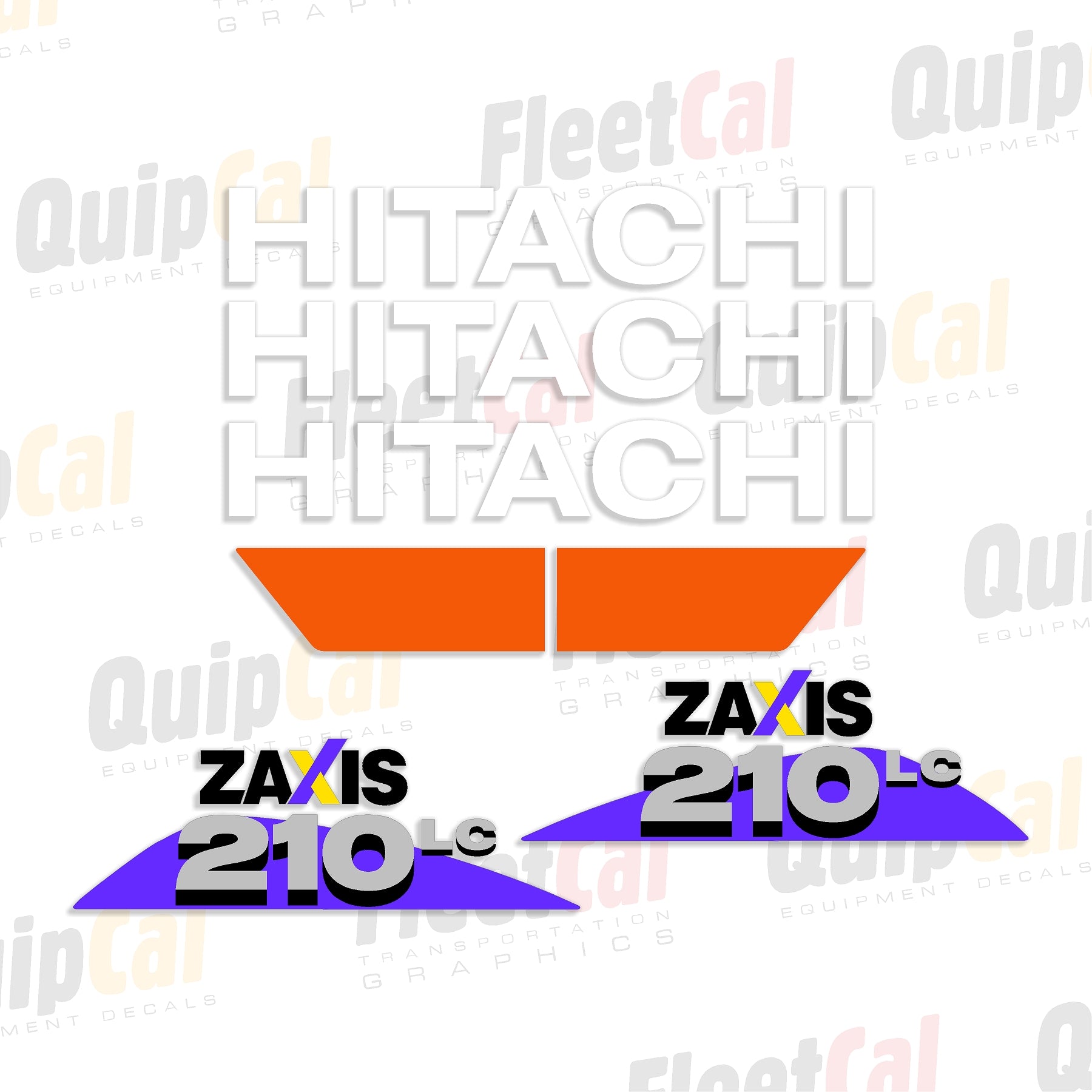 Hitachi Zaxis 210LC-6 Excavator Marking Decal Set 2019 Version – Truck ...