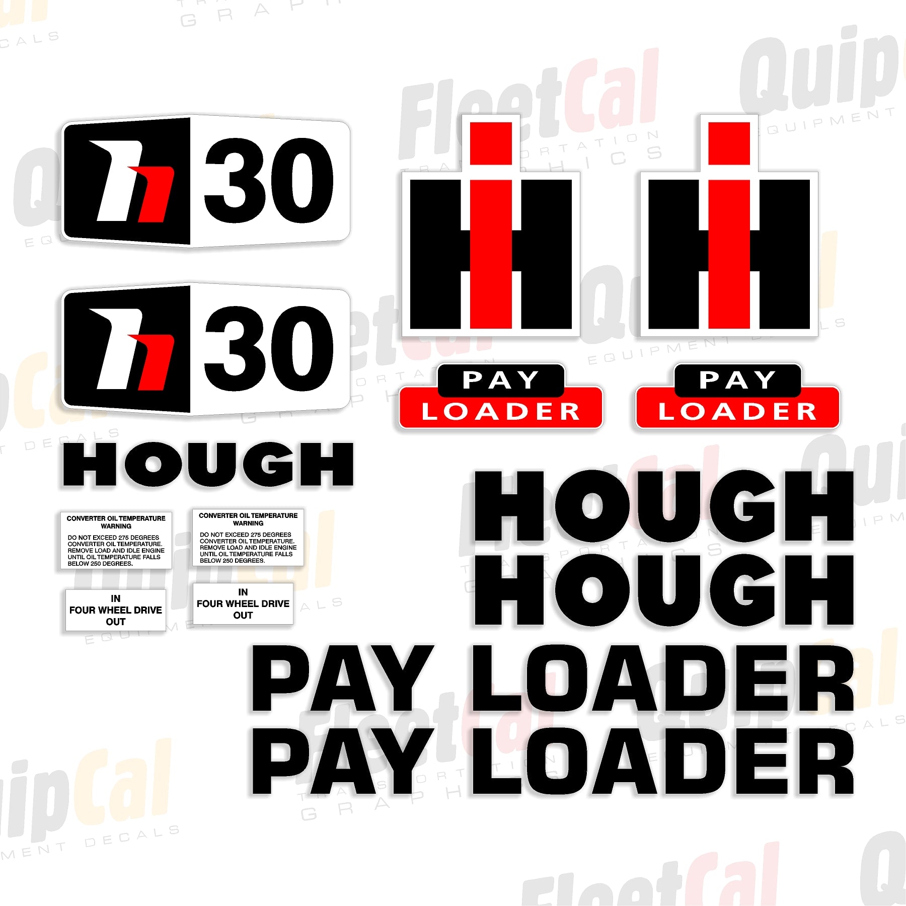 Hough H30 Payloader Marking Decal Set – Truck and Equipment Decals