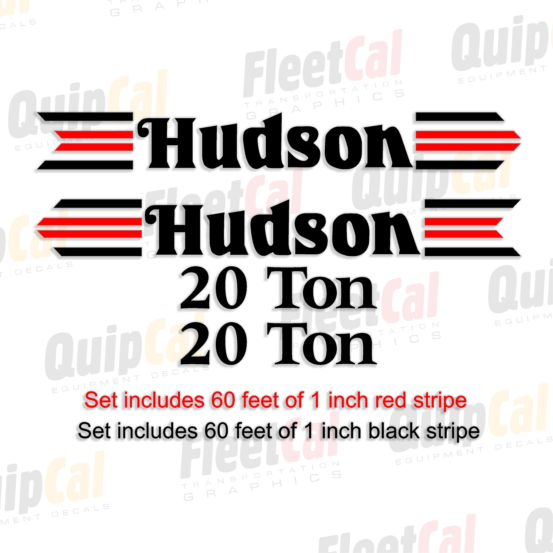 Hudson 20 Ton Tag Trailer Marking Decal Set – Truck and Equipment Decals