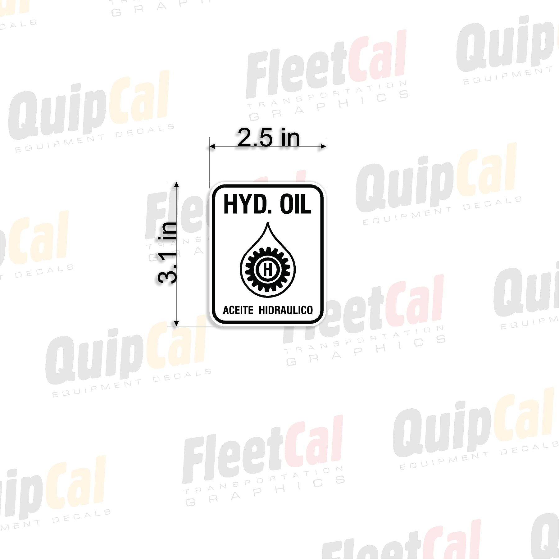 Hyd Oil 004 - Hydraulic Oil Decal – Truck and Equipment Decals