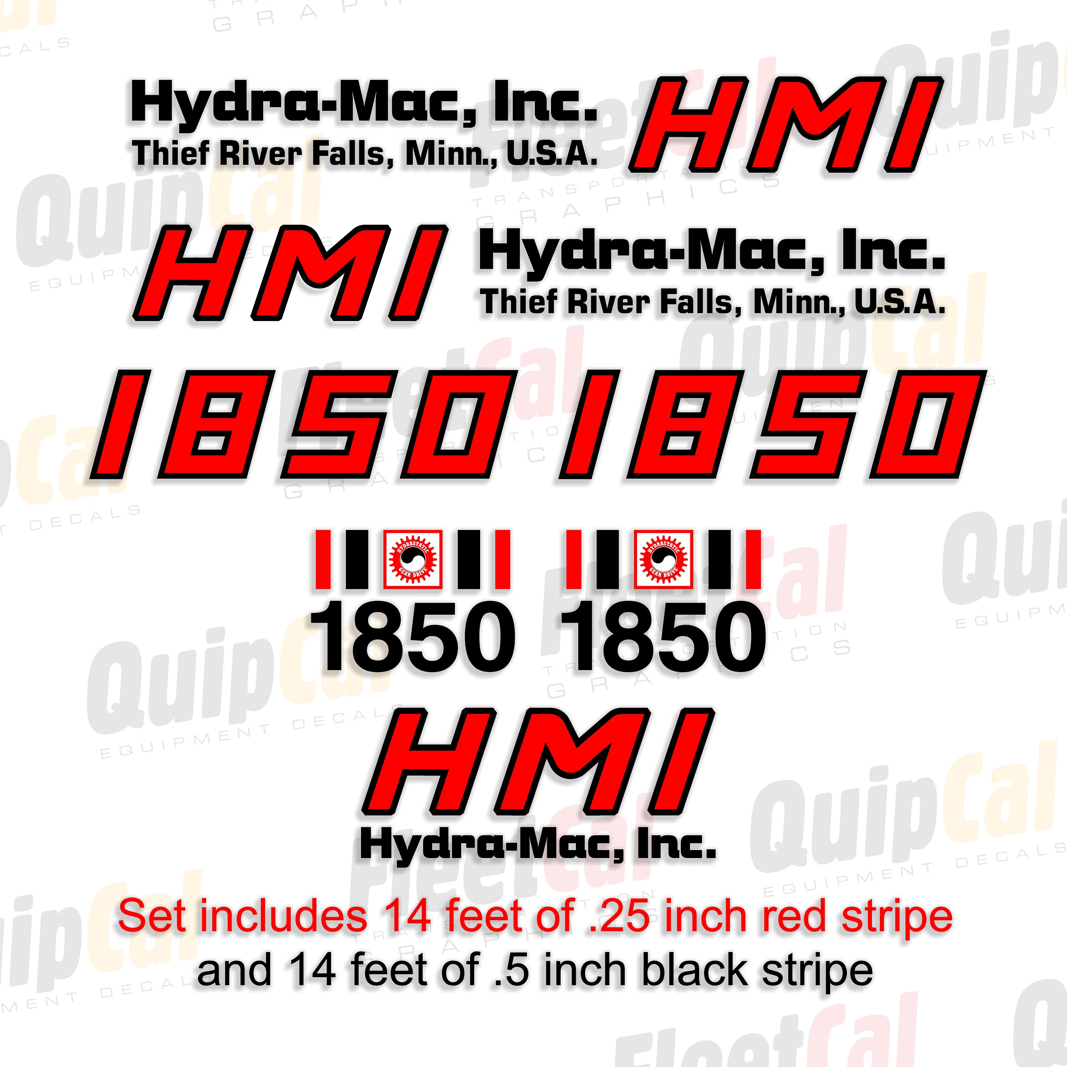 Hydra-Mac 1850 Skid Loader Decal Set – Truck and Equipment Decals