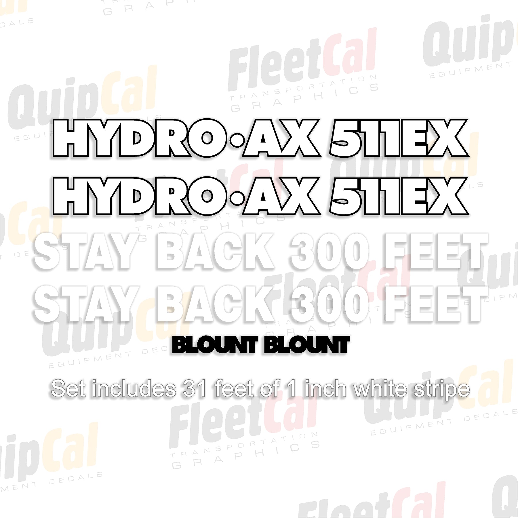 Hydro-Ax 511EX Feller Buncher Marking Decal Set – Truck and Equipment ...