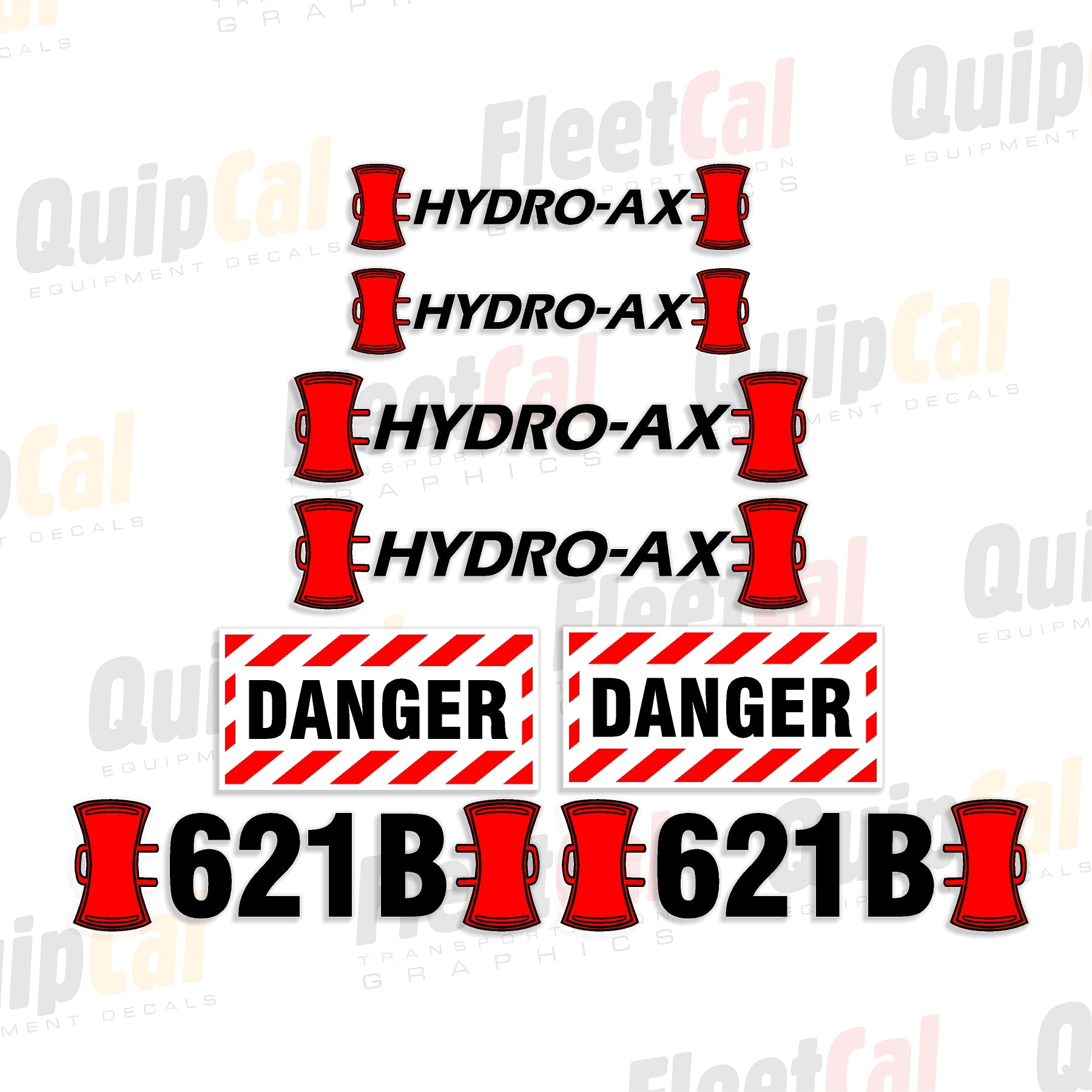 Hydro-Ax 621B Loader/Mower Marking Decal Set – Truck and Equipment Decals