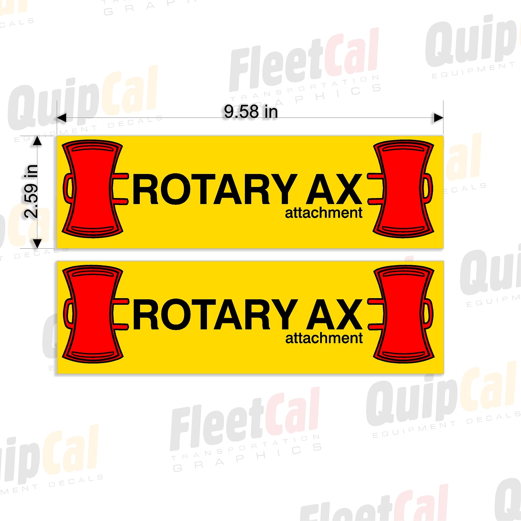 Hydro-Ax Rotary Mower Attachment Decal Pair 15.25" – Truck and ...