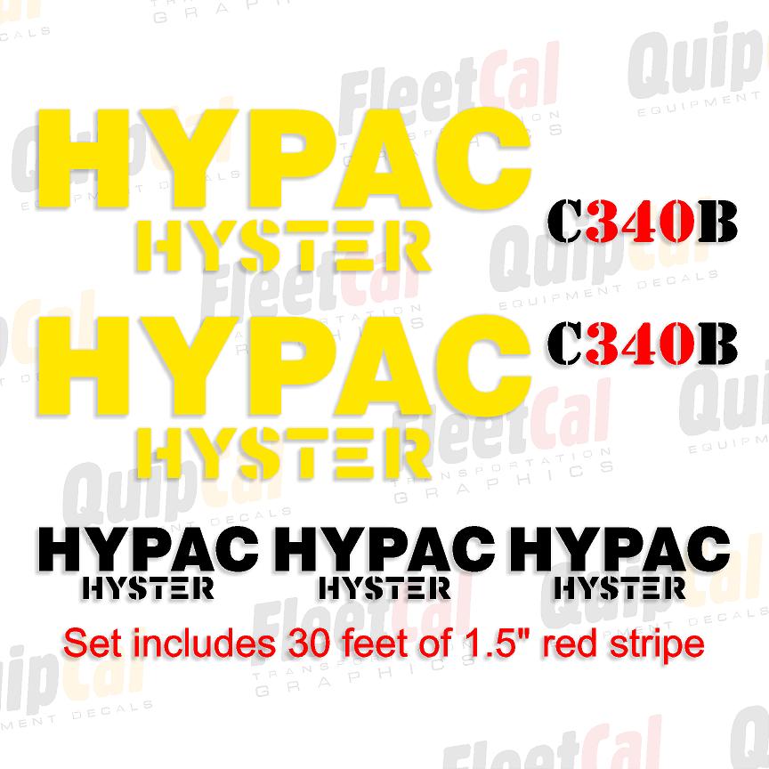 Hypac C340B Early Model Marking Decal Set – Truck and Equipment Decals