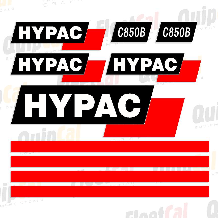 Hypac C850B Marking Decal Set – Truck and Equipment Decals