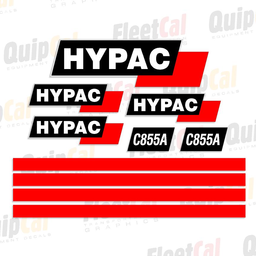 Hypac C855A Marking Decal Set – Truck and Equipment Decals