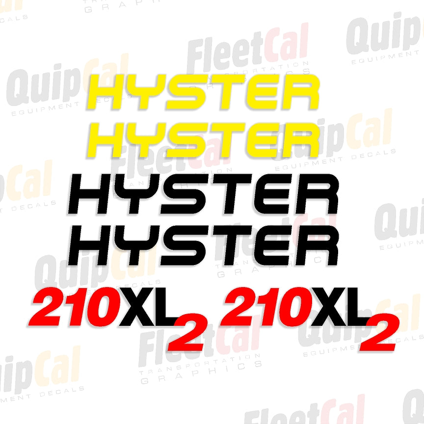 Hyster 210XL2 Forklift Marking Decal Set – Truck and Equipment Decals