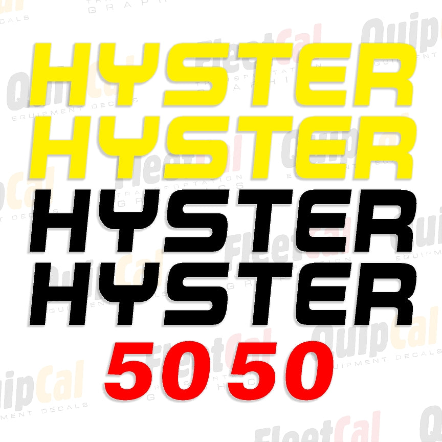 Hyster 50 Forklift Marking Decal Set – Truck and Equipment Decals