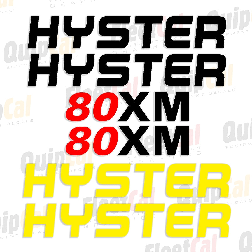 Hyster 80XM Forklift Marking Decal Set – Truck and Equipment Decals