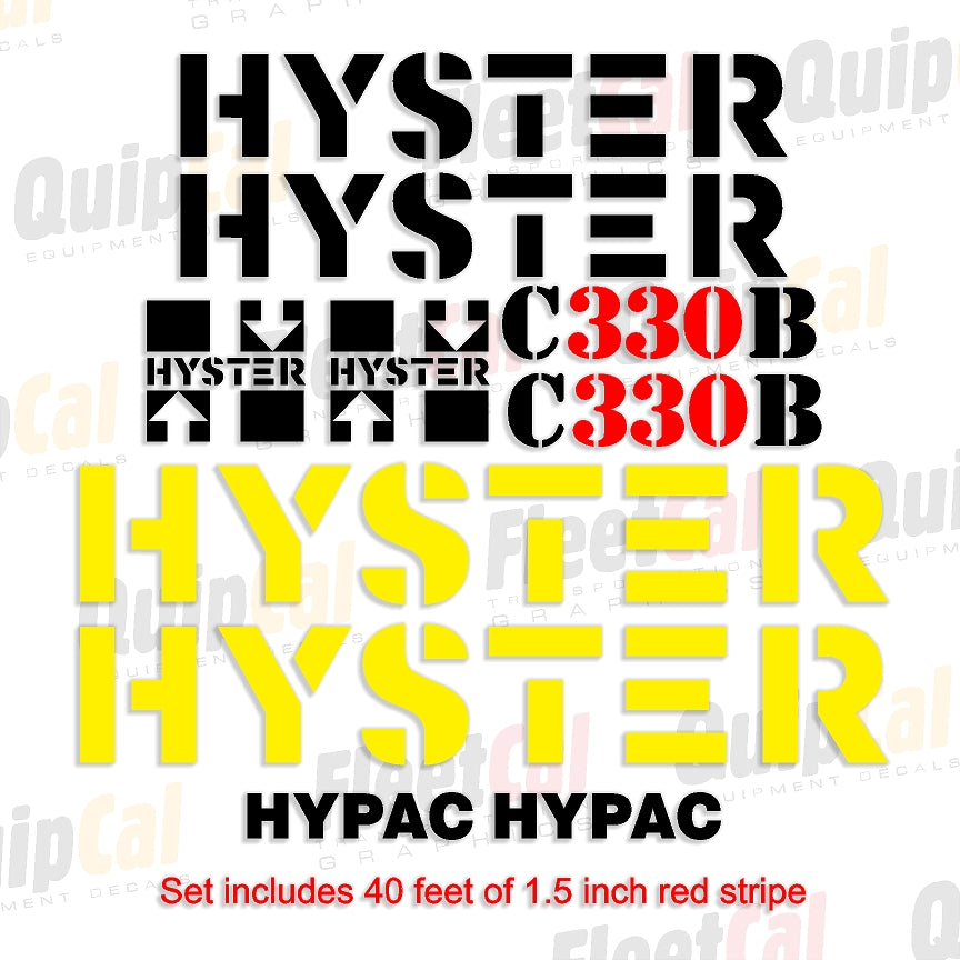 Hyster C330B Double Drum Roller Marking Decal Set – Truck and Equipment ...