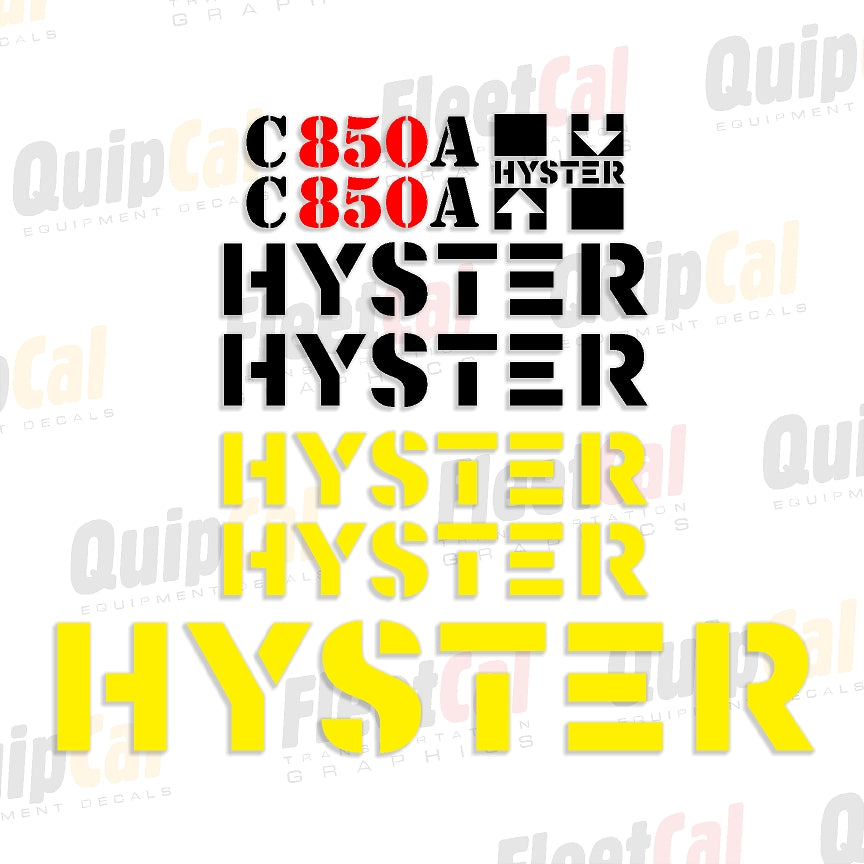 Hyster C850A Vibratory Compactor Marking Decal Set – Truck and ...