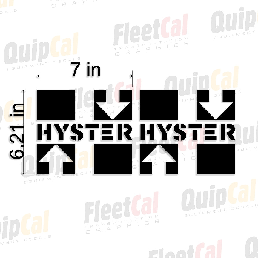 Hyster Early H Logo Decals (1 PAIR) – Truck and Equipment Decals
