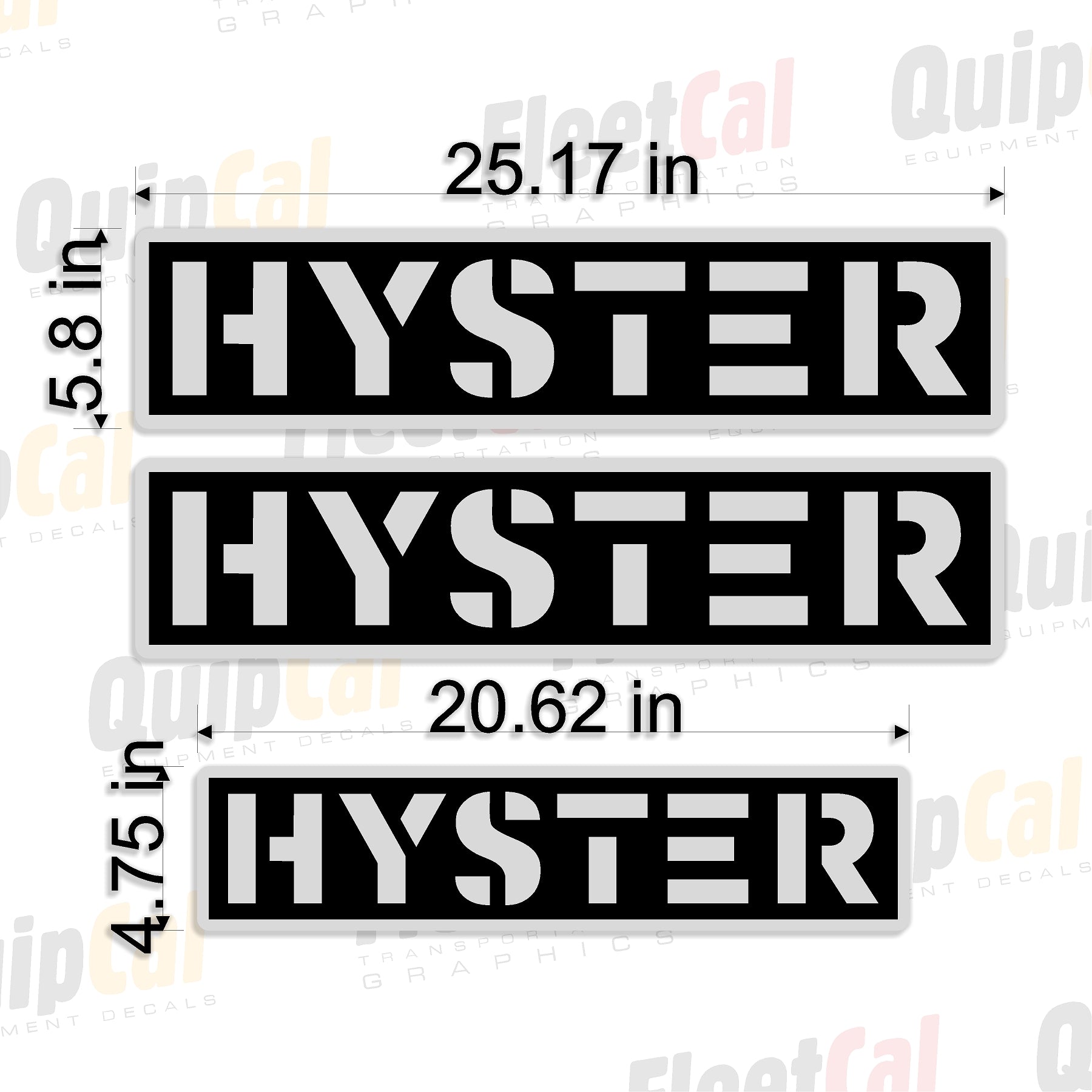 Hyster Low Boy Trailer Marking Decal Set – Truck and Equipment Decals